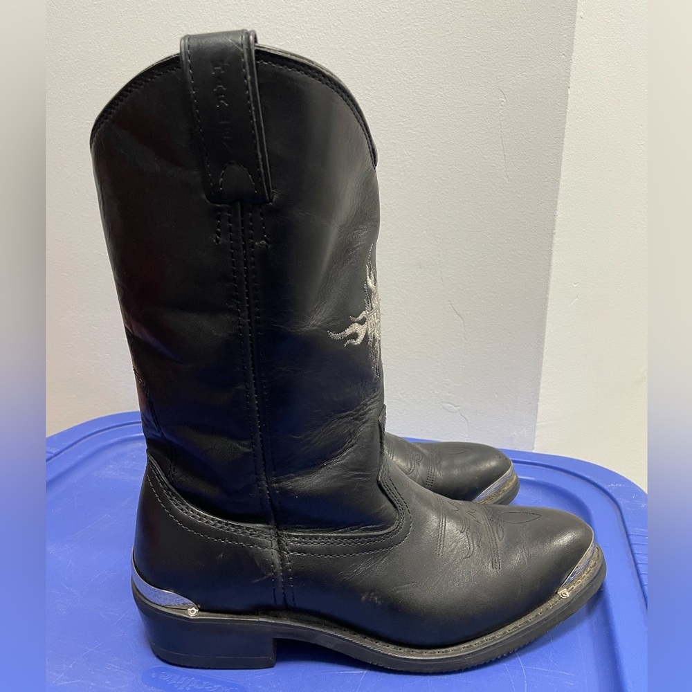 Harley Davidson Leather Cowboy Biker Boots Men’s Size… - Gem